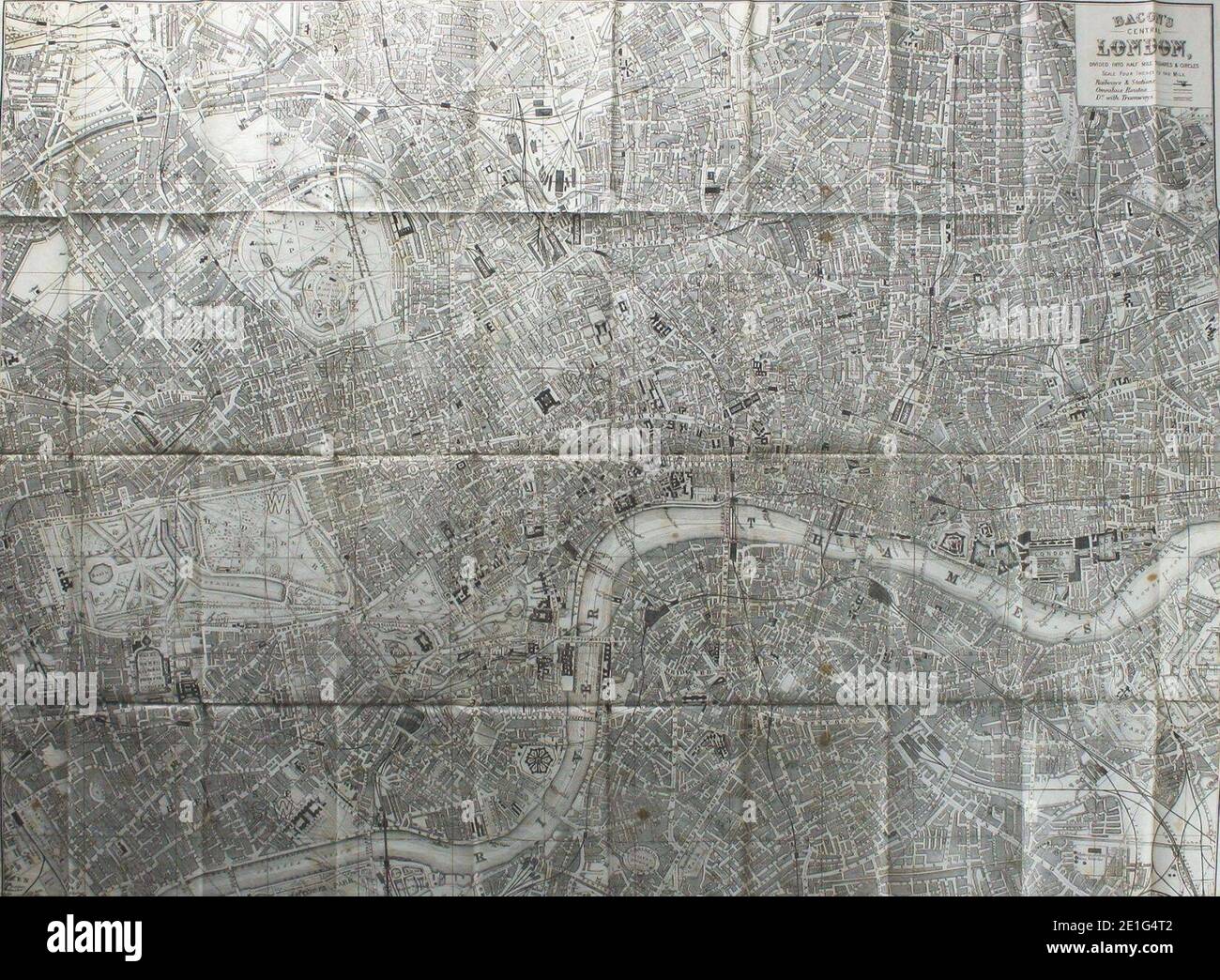 London map - Bacon - circa 1885 Stock Photo - Alamy