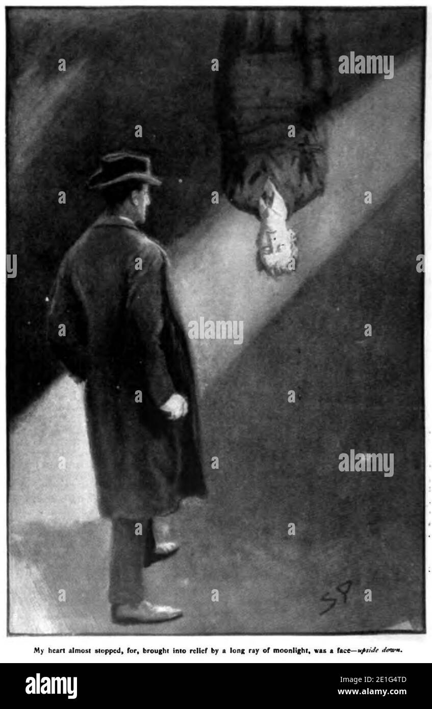 London mag--Face in dark--p 704 Stock Photo - Alamy