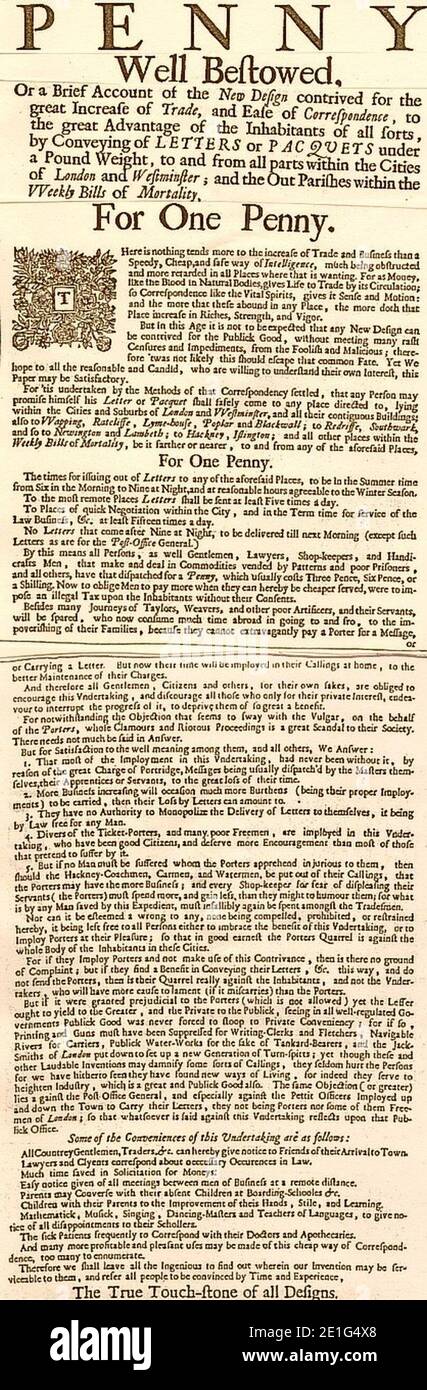 Penny post hi-res stock photography and images - Alamy