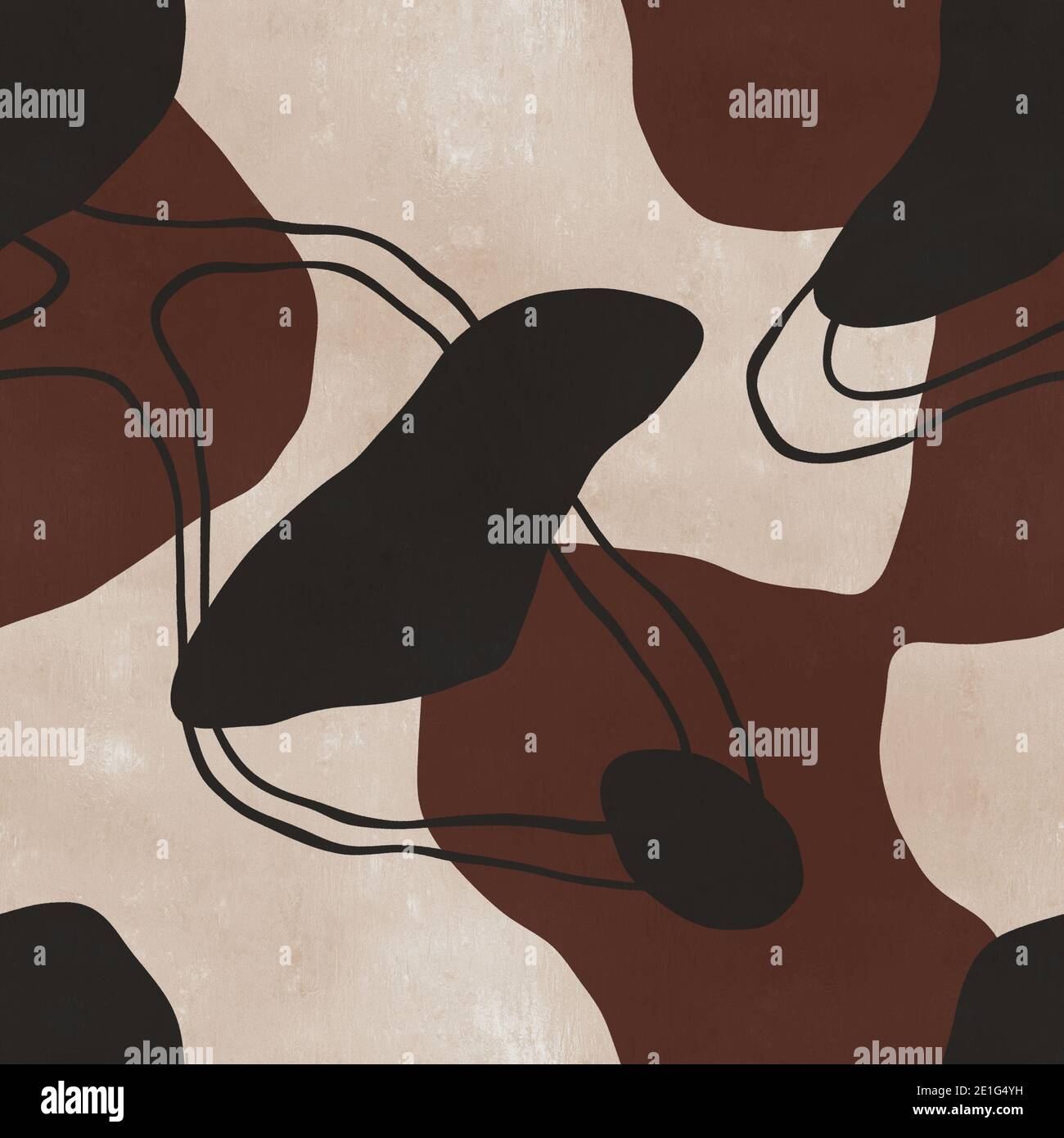 Seamless organic rounded curvy shapes naive design Stock Photo - Alamy