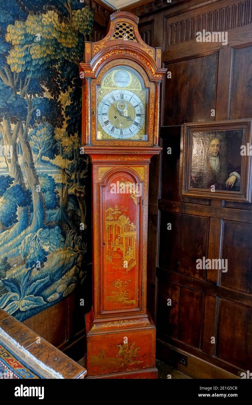 Longcase clock, Henry Harrison, London, 1670-1700, wood, lacquer, metal ...
