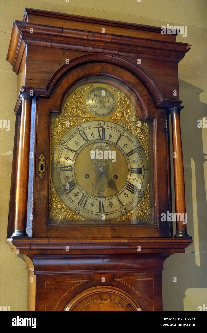 Longcase clock by Francis Reynolds, Kensington, c. 1730, burr walnut ...