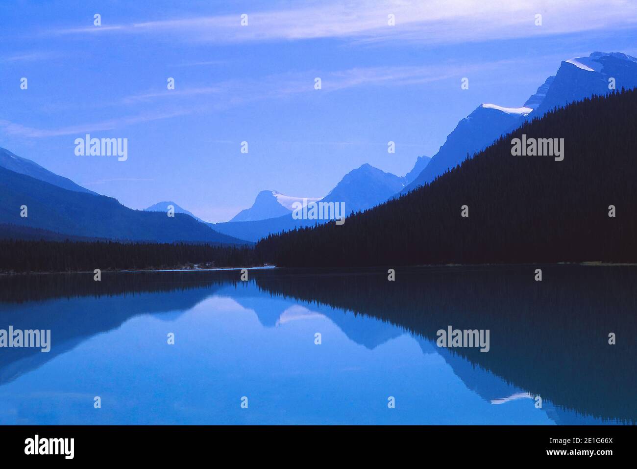 Upper Waterfowl Lake, Banff National Park Alberta Canada Stock Photo ...