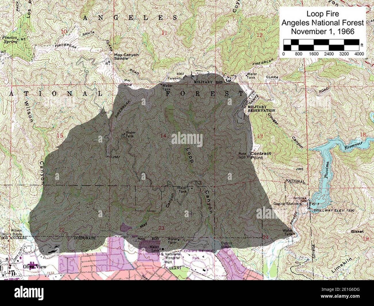 Loop fire perimeter map Stock Photo - Alamy