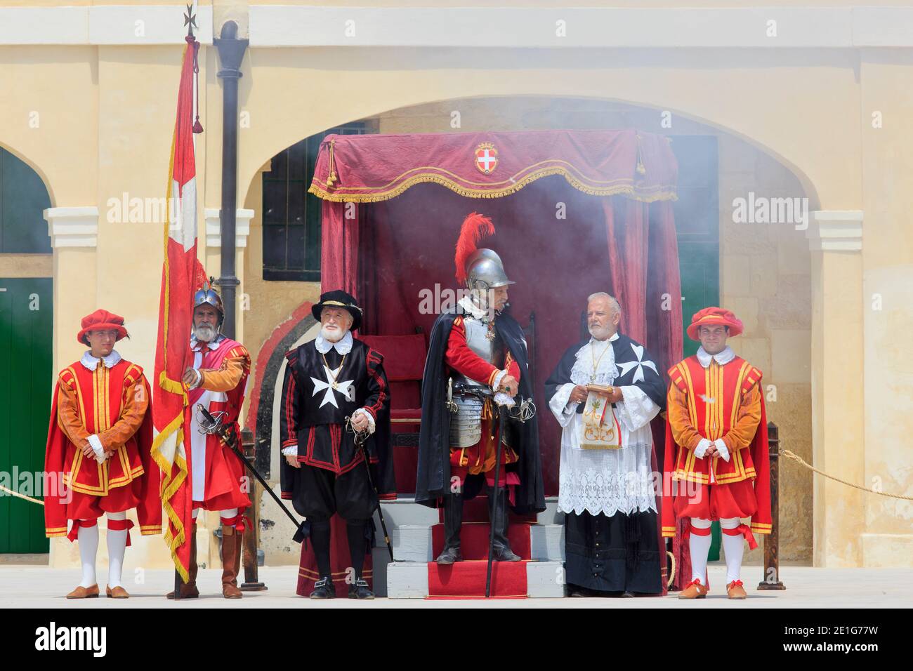 The Grand Bailiff conversing with various officers at Fort Saint Elmo ...