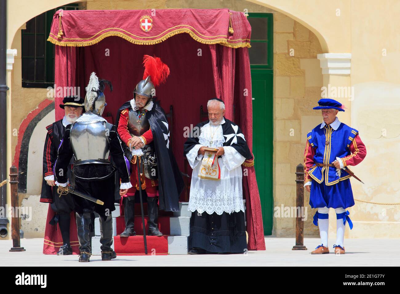 The Grand Bailiff conversing with various officers at Fort Saint Elmo ...