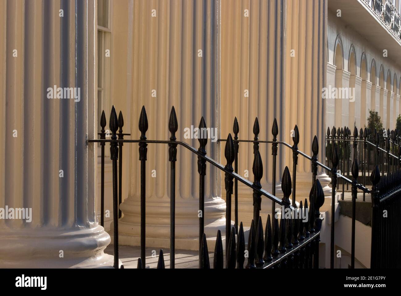 Neo-classical columns at the Grade I listed regency residential ...