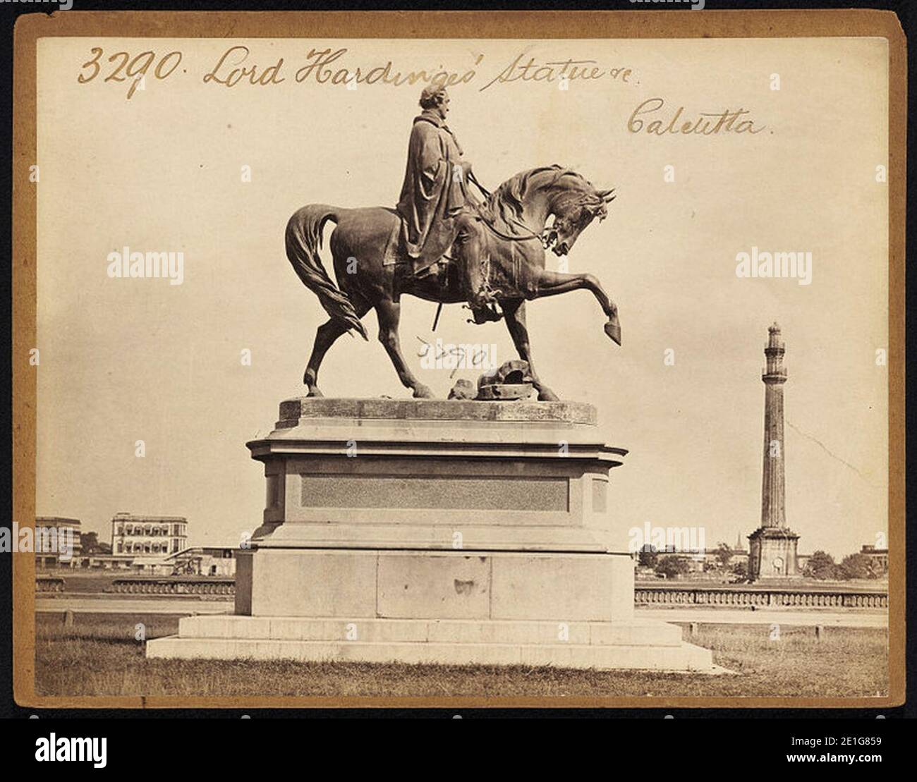 Lord Hardinge's Statue in Calcutta by Francis Frith Stock Photo - Alamy