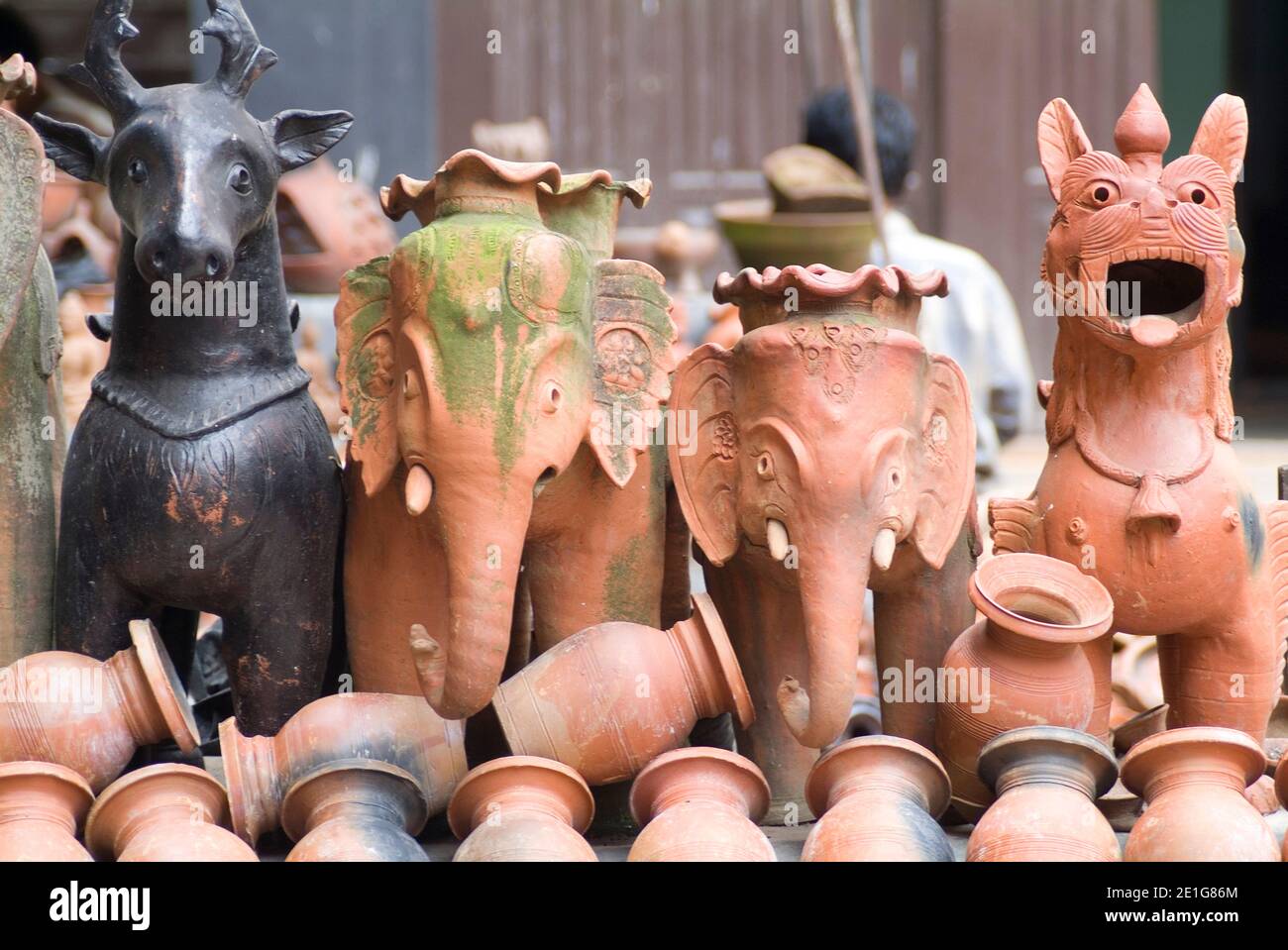 Pottery animals, Thamel, Kathmandu, Nepal | NONE | Stock Photo - Alamy