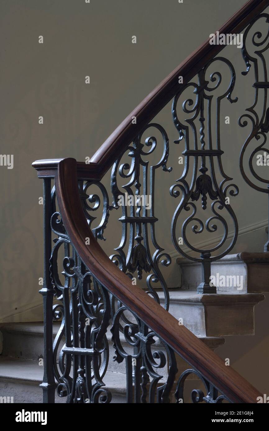 Detail of Staircase at Platt Hall, Manchester, England, UK Stock Photo ...