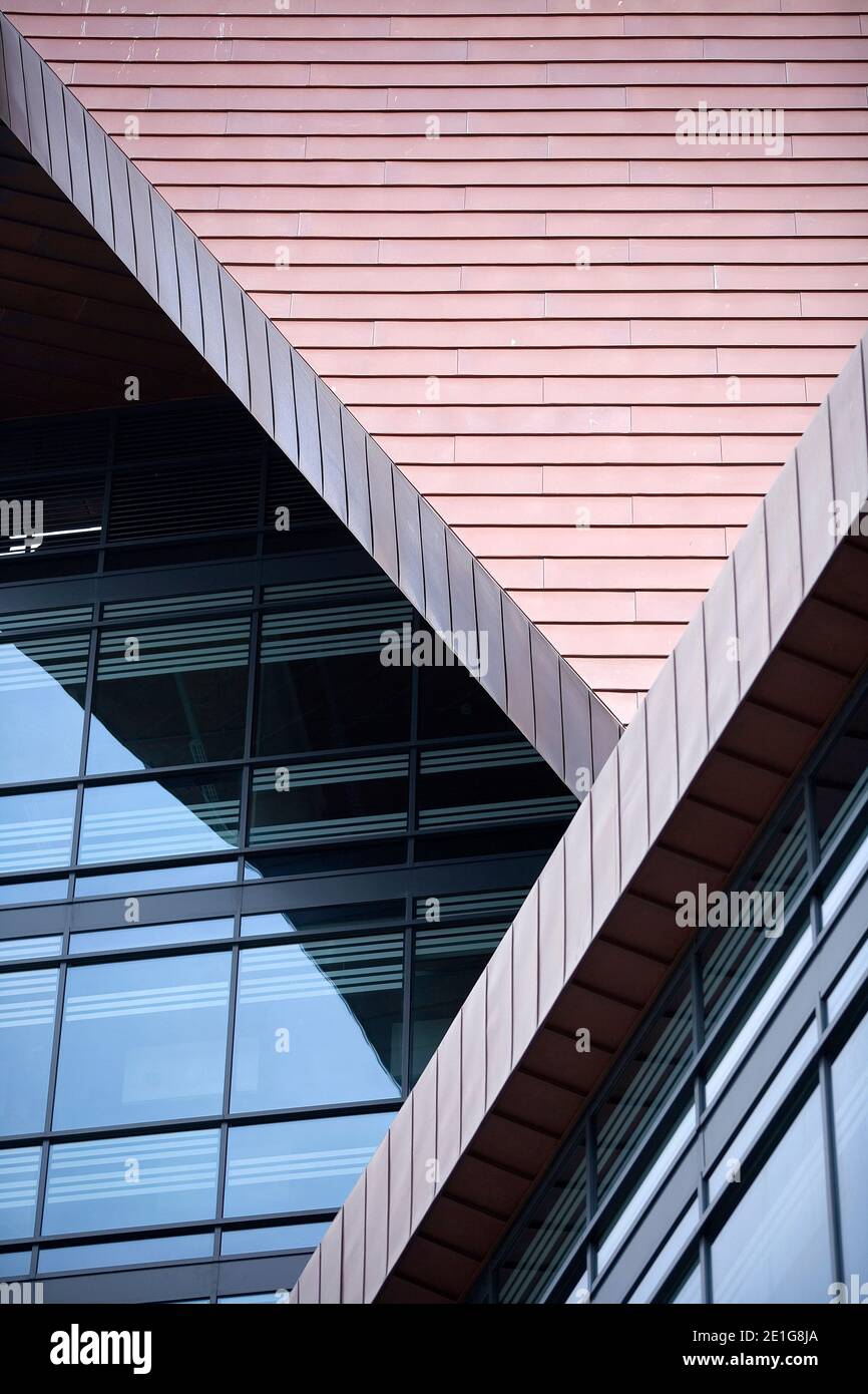 Detail view of University of Plymouth, Roland Levinsky Building, UK ...
