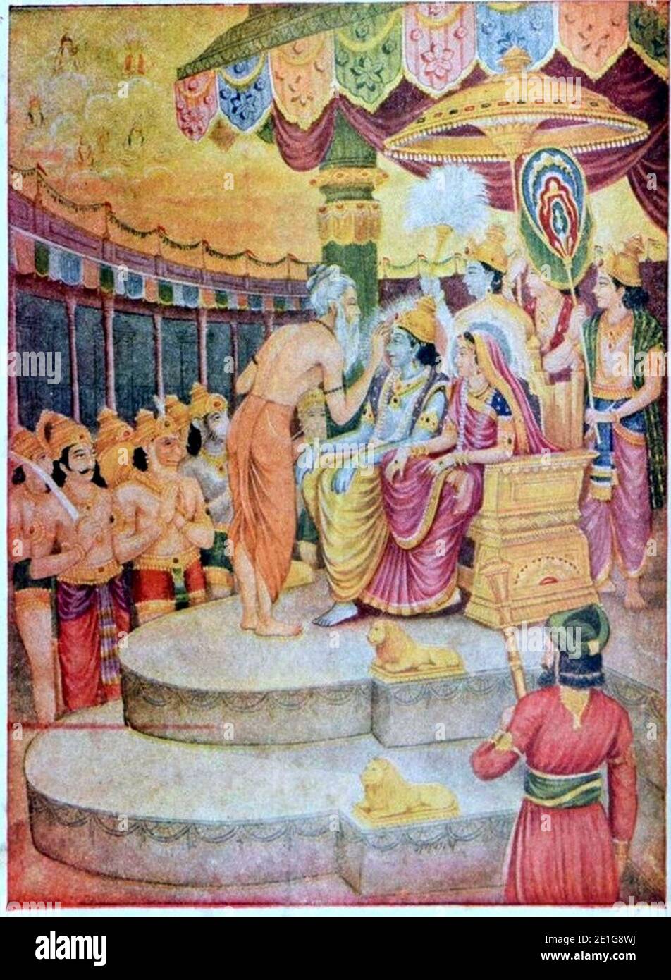 Lord Rama Raj Tilak Ramayana Stock Photo - Alamy