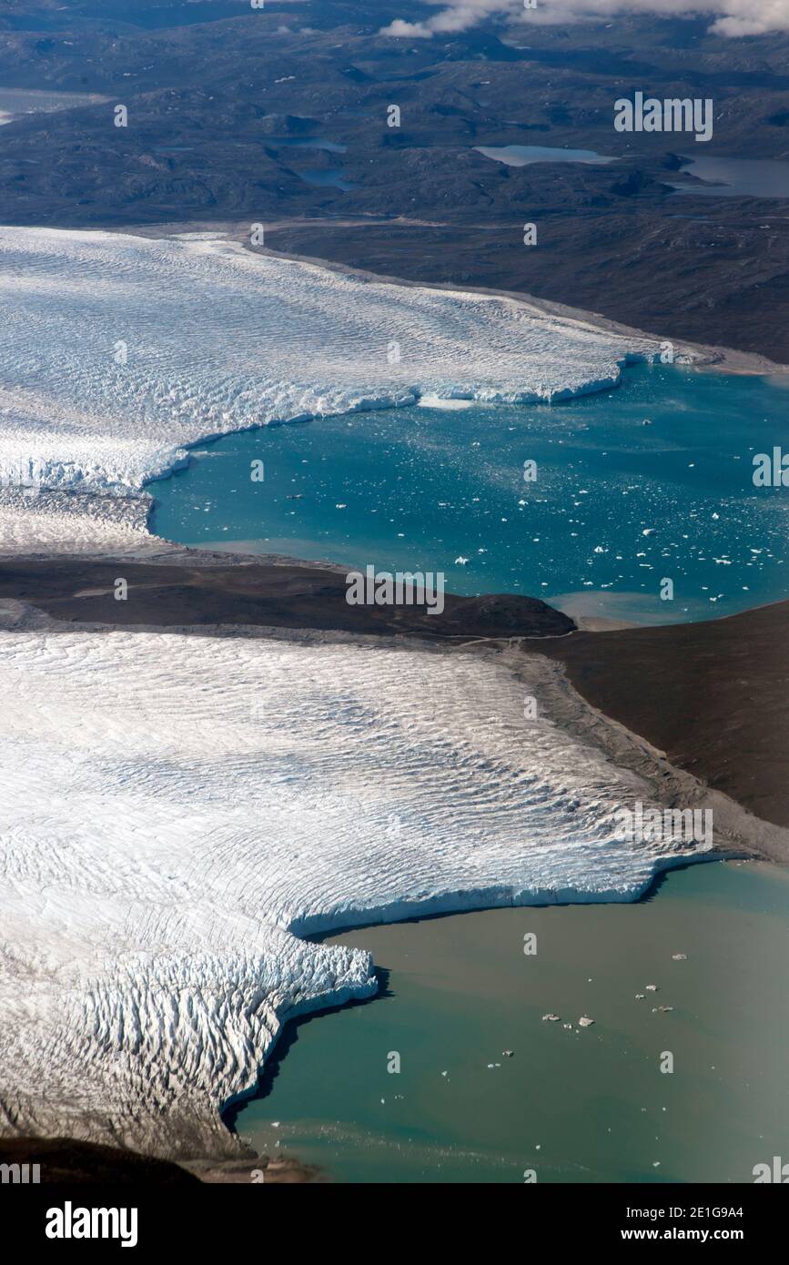 Aerial views of west Greenland Stock Photo - Alamy