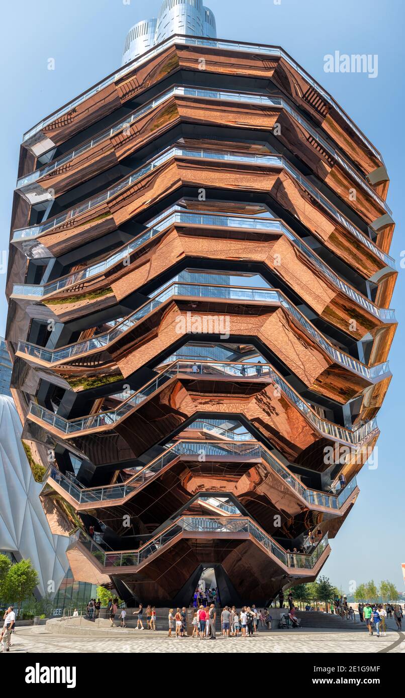 The Vessel, Hudson Yards, New York City, USA. Building completed in ...