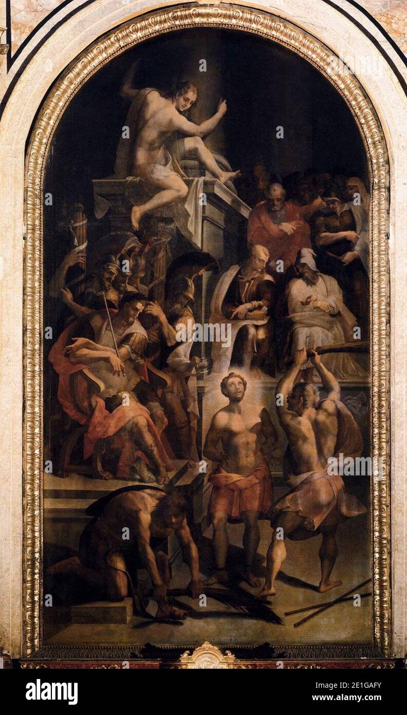 Lorenzo Costa - The Martyrdom of St Hadrian Stock Photo - Alamy