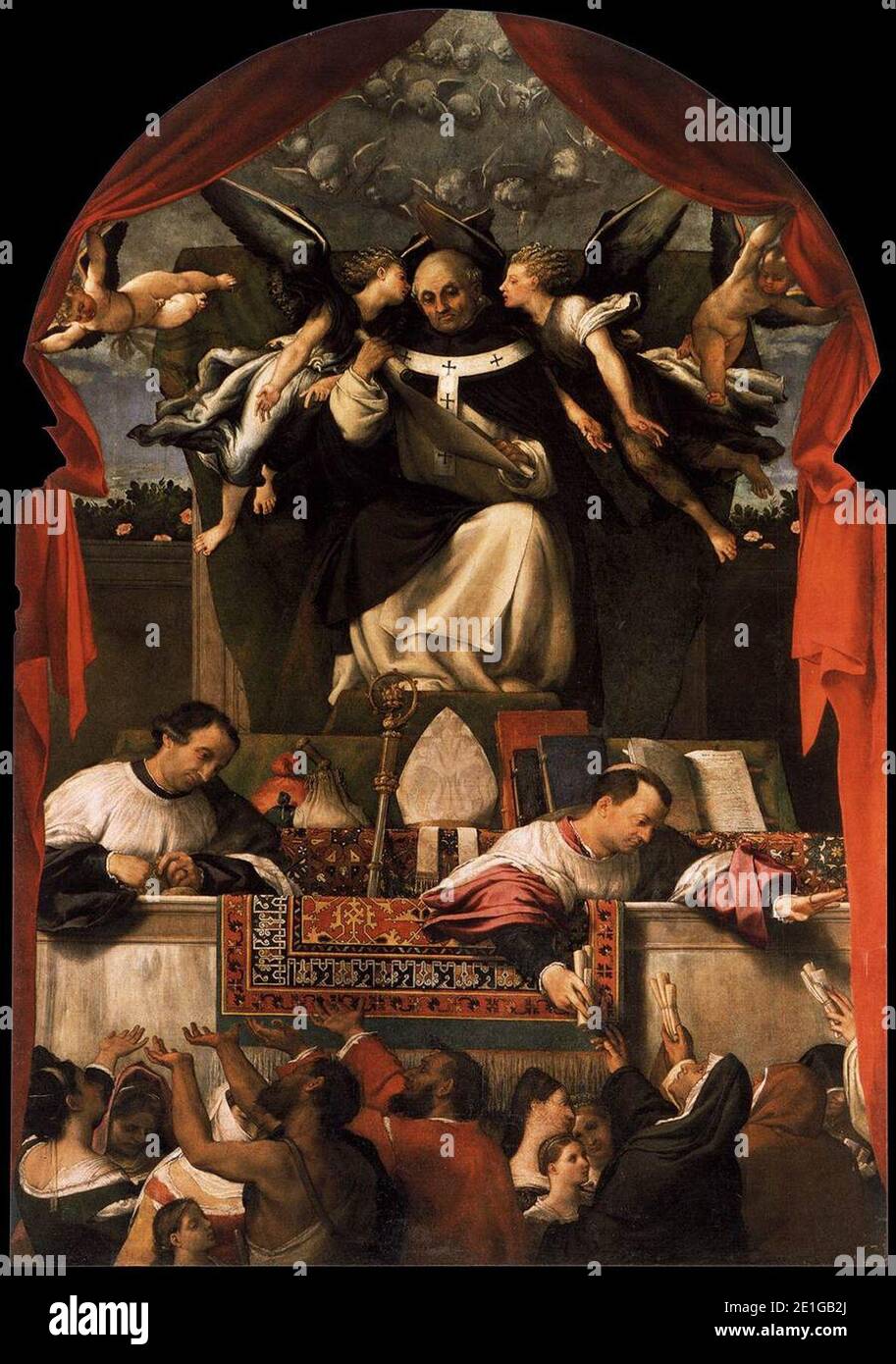 Lorenzo Lotto - The Alms of St Anthony Stock Photo - Alamy