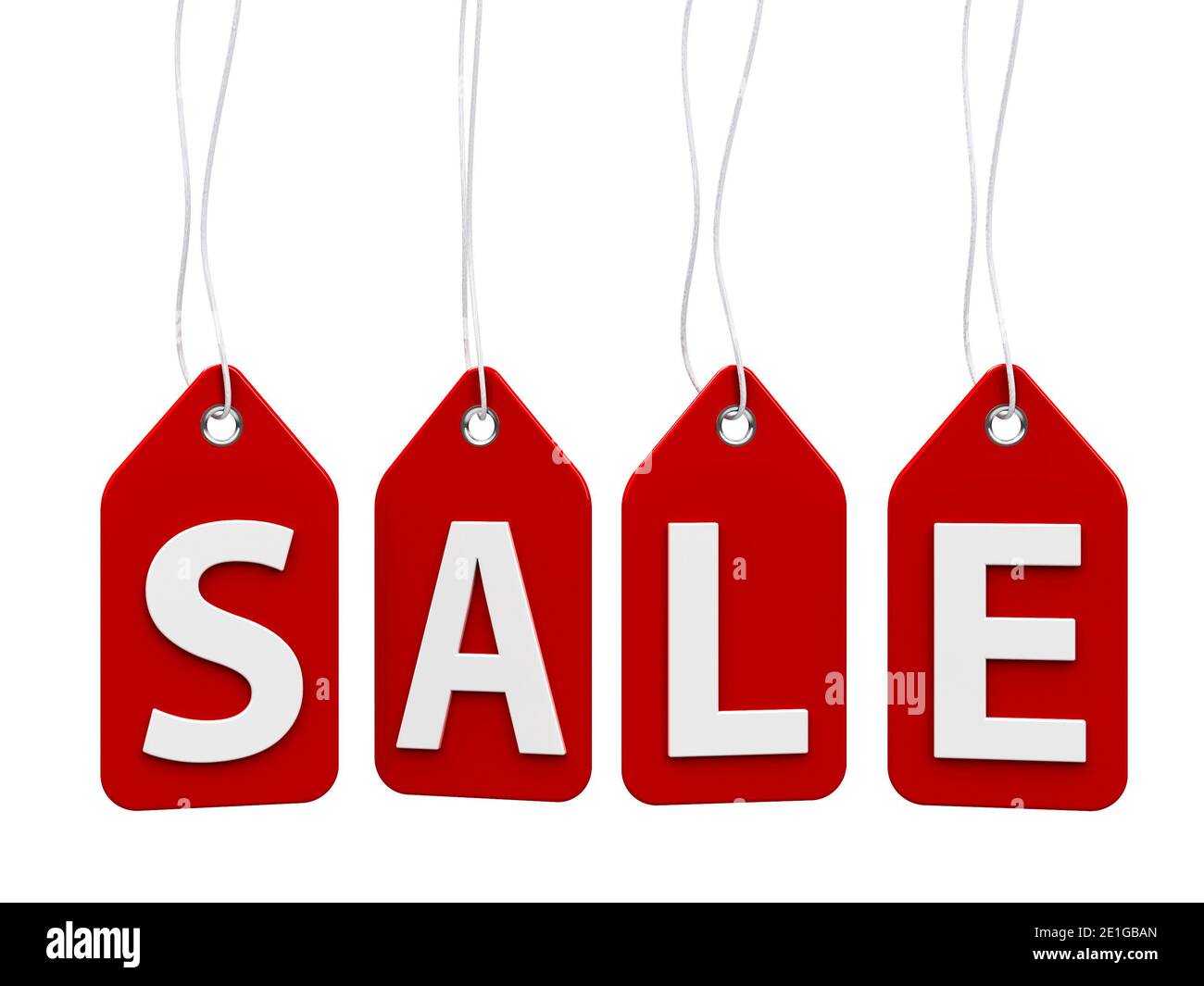Red sale labels - price tags - isolated on white background, three ...