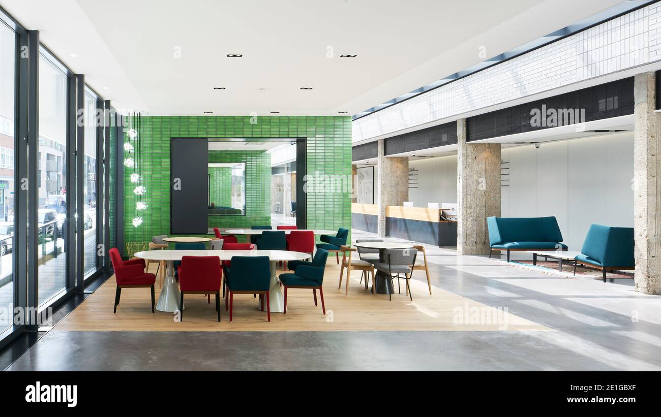 Interior of 160 Old Street, a former Royal Mail building transformed ...