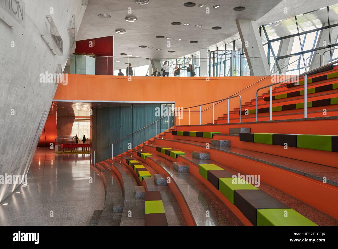Interior of the Mercedes-Benz Museum in Stuttgart, Germany Stock Photo ...