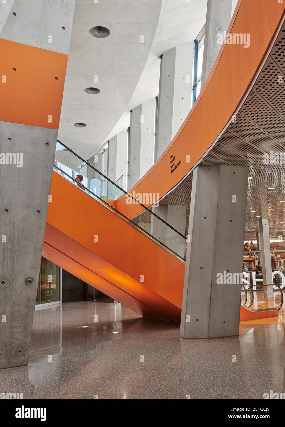 Interior of the Mercedes-Benz Museum in Stuttgart, Germany Stock Photo ...