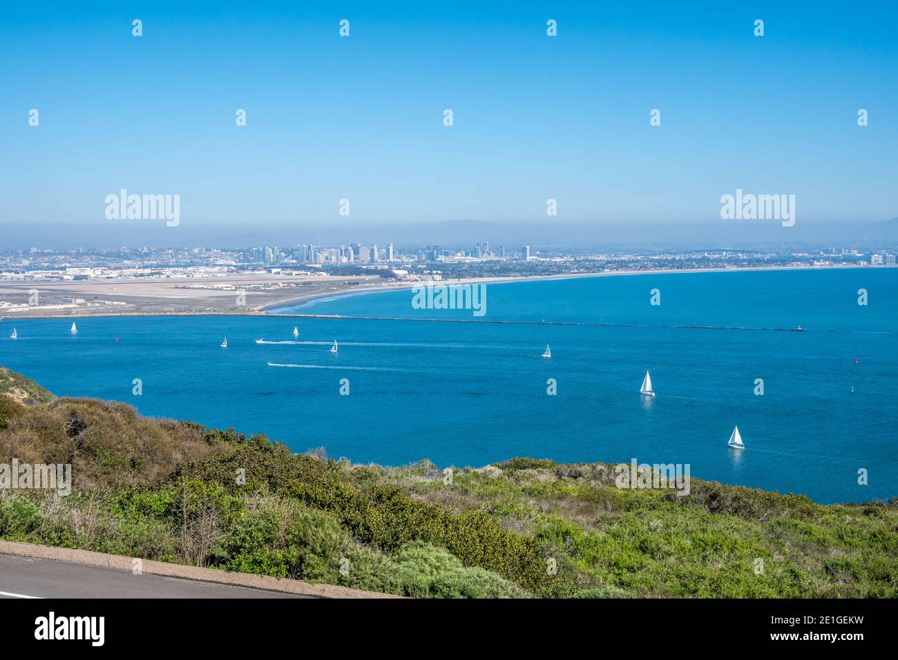 A breathtaking view of the San Diego Bay in California Stock Photo - Alamy