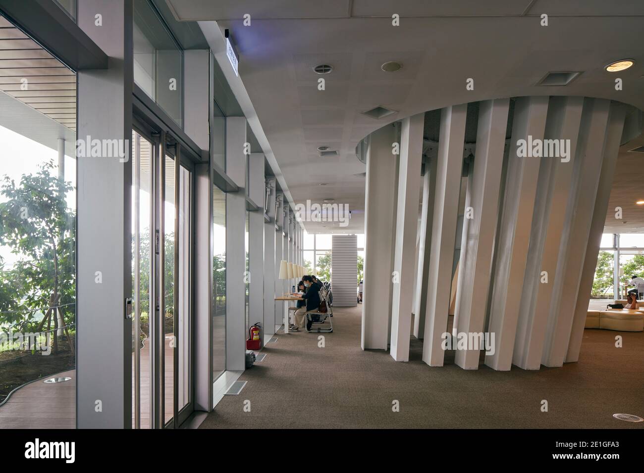 Interior view of Kaohsiung Main Public Library in Kaohsiung, Taiwan ...