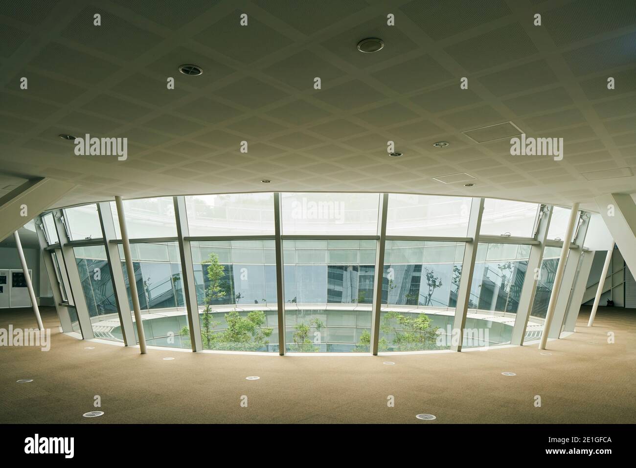 Interior view of Kaohsiung Main Public Library in Kaohsiung, Taiwan ...