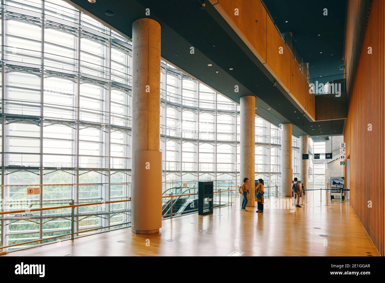 Interior view of the foyer of The National Art Centre in Tokyo, Japan ...
