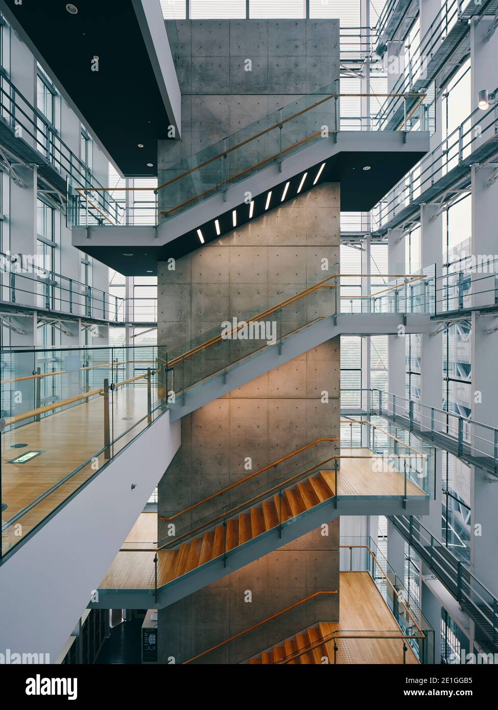 Interior view of the foyer of The National Art Centre in Tokyo, Japan ...