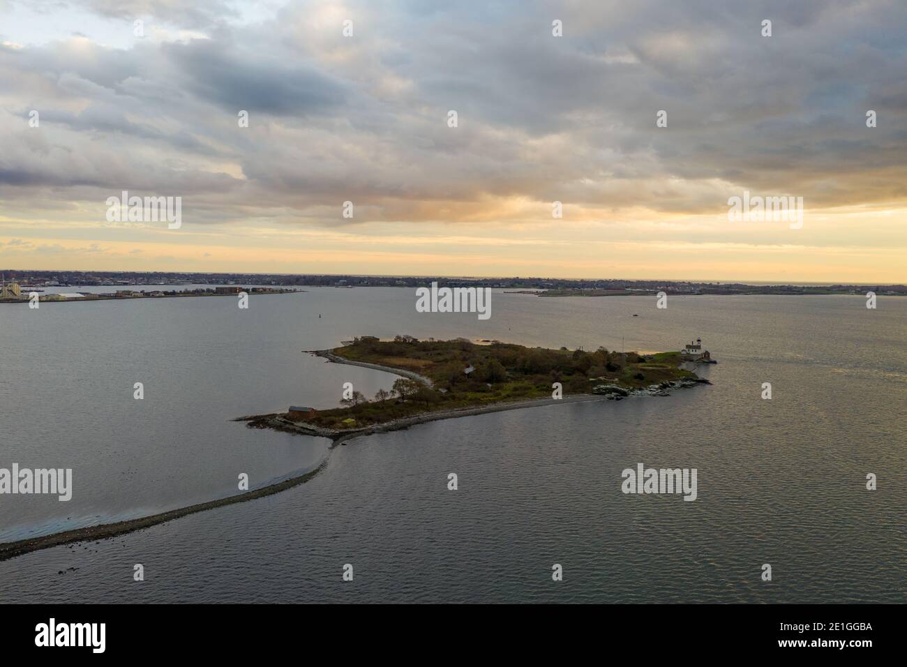 The Rose Island Light, built in 1870, is on Rose Island in Narragansett ...