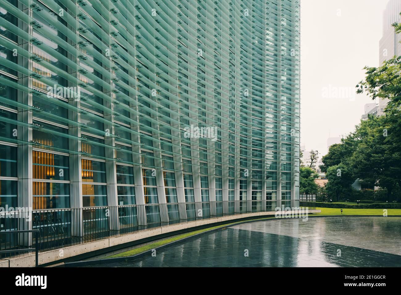 Glass curtain wall facade of The National Art Centre in Tokyo, Japan ...