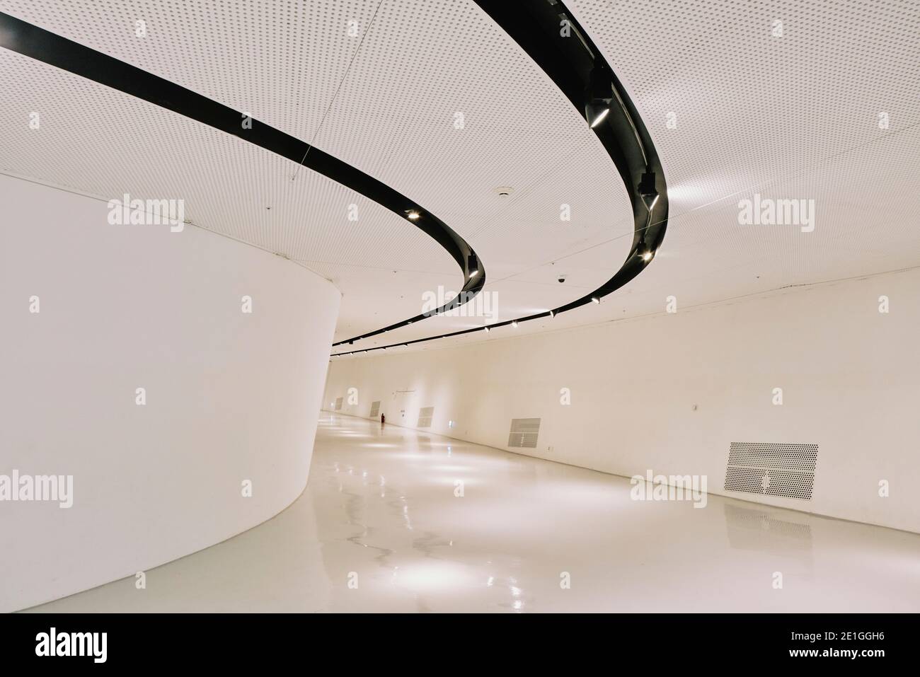 Interior view of Dongdaemun Design Plaza, also known as DDP, a cultural ...