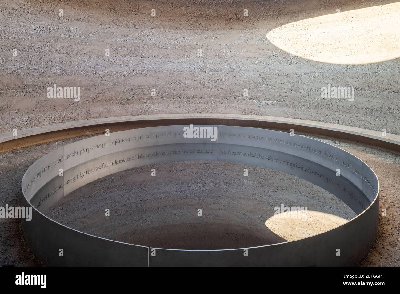 Interior view of Writ in Water, an architectural artwork by Mark ...