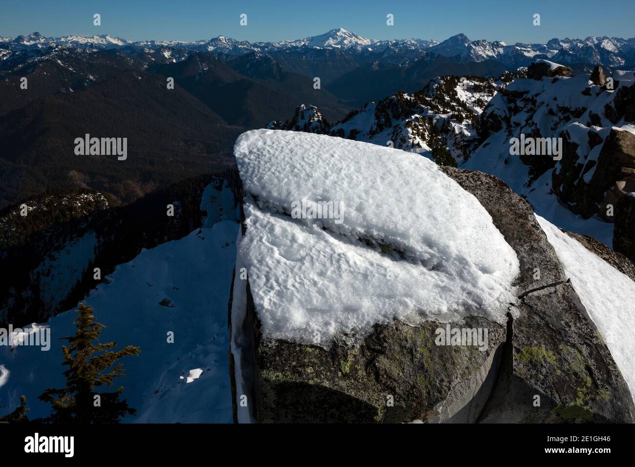 WA19049-00...WASHINGTON - View of Glacier Peak from the fire lookout in ...
