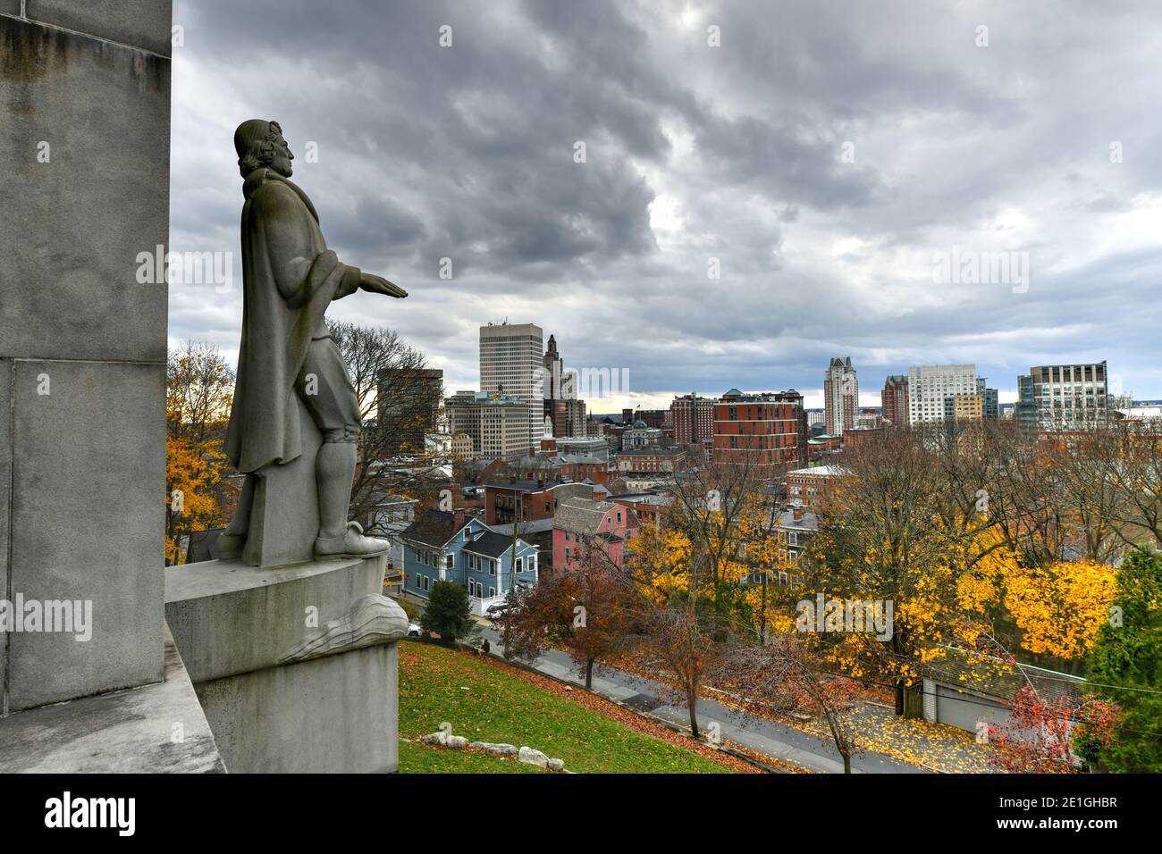 Prospect Terrace Park and the Roger Williams statue in Providence ...