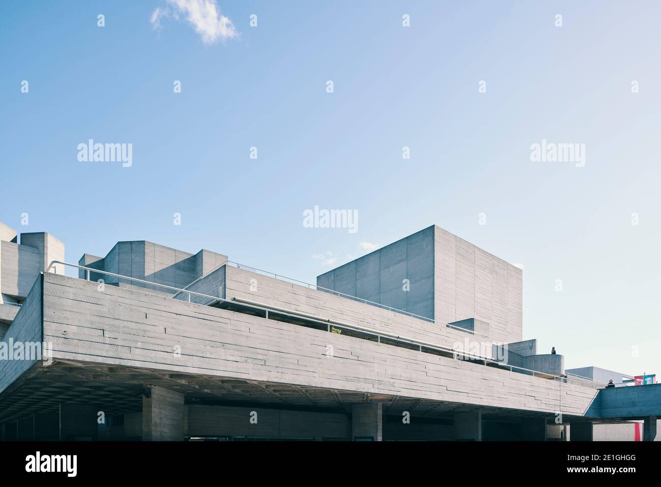 Exterior view of The Royal National Theatre on London's South Bank, a ...