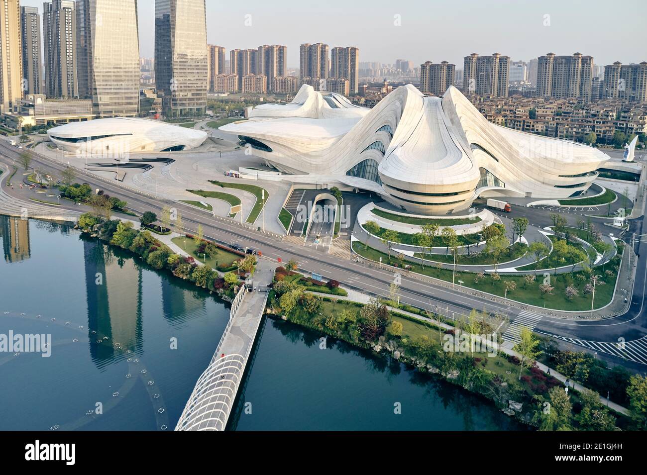 Aerial view of The Changsha Meixihu International Culture and Art ...