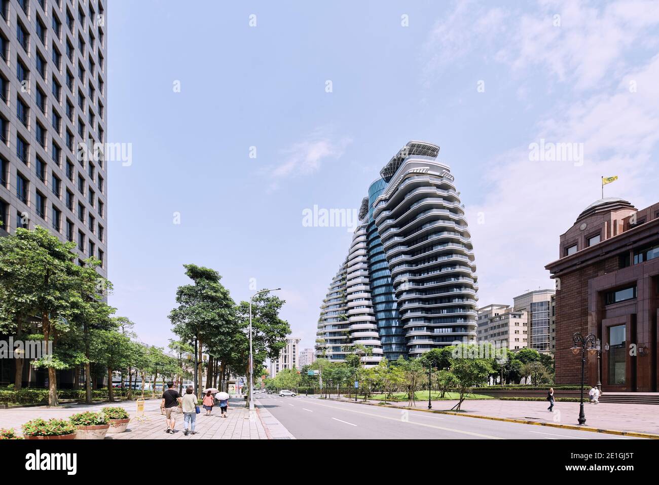 Exterior view of the Tao Zhu Yin Yuan Tower, or Agora Garden, a ...