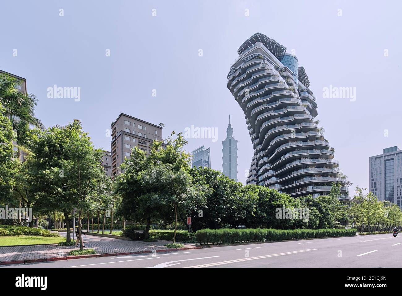 Exterior view of the Tao Zhu Yin Yuan Tower, or Agora Garden, a ...