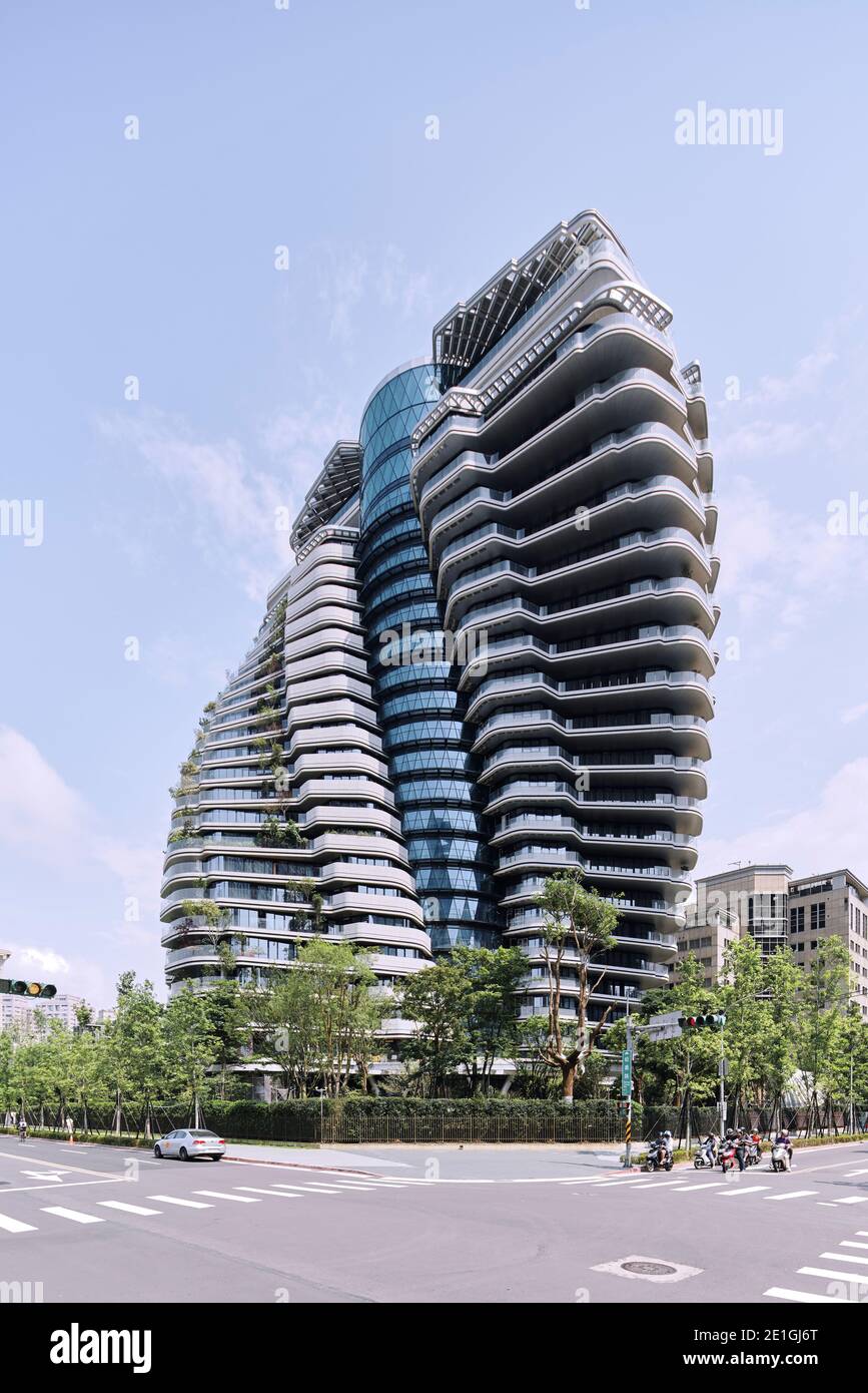 Exterior view of the Tao Zhu Yin Yuan Tower, or Agora Garden, a ...