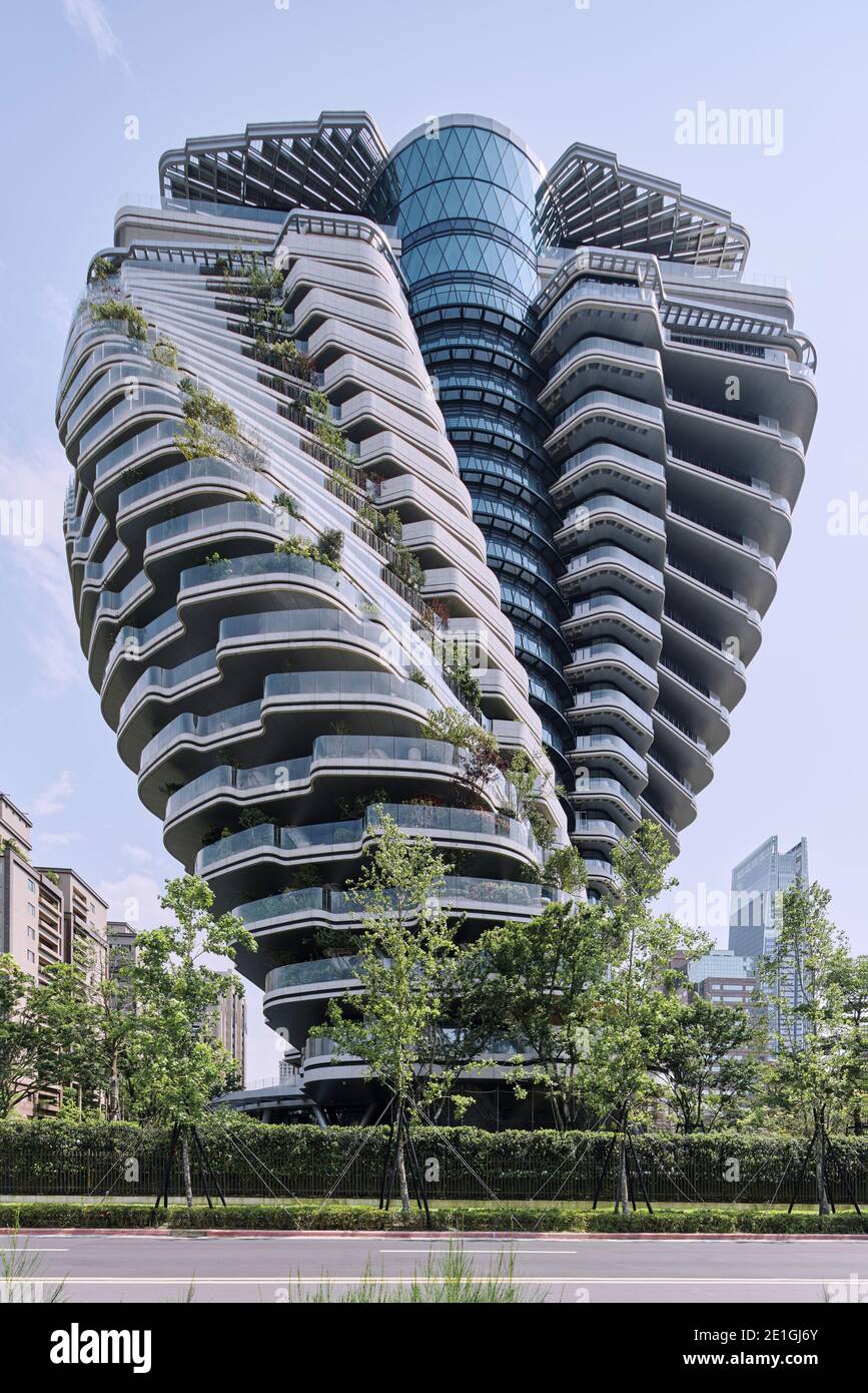 Exterior view of the Tao Zhu Yin Yuan Tower, or Agora Garden, a ...