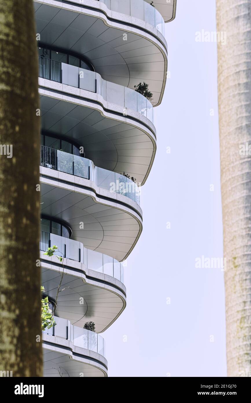 Exterior view of the Tao Zhu Yin Yuan Tower, or Agora Garden, a ...