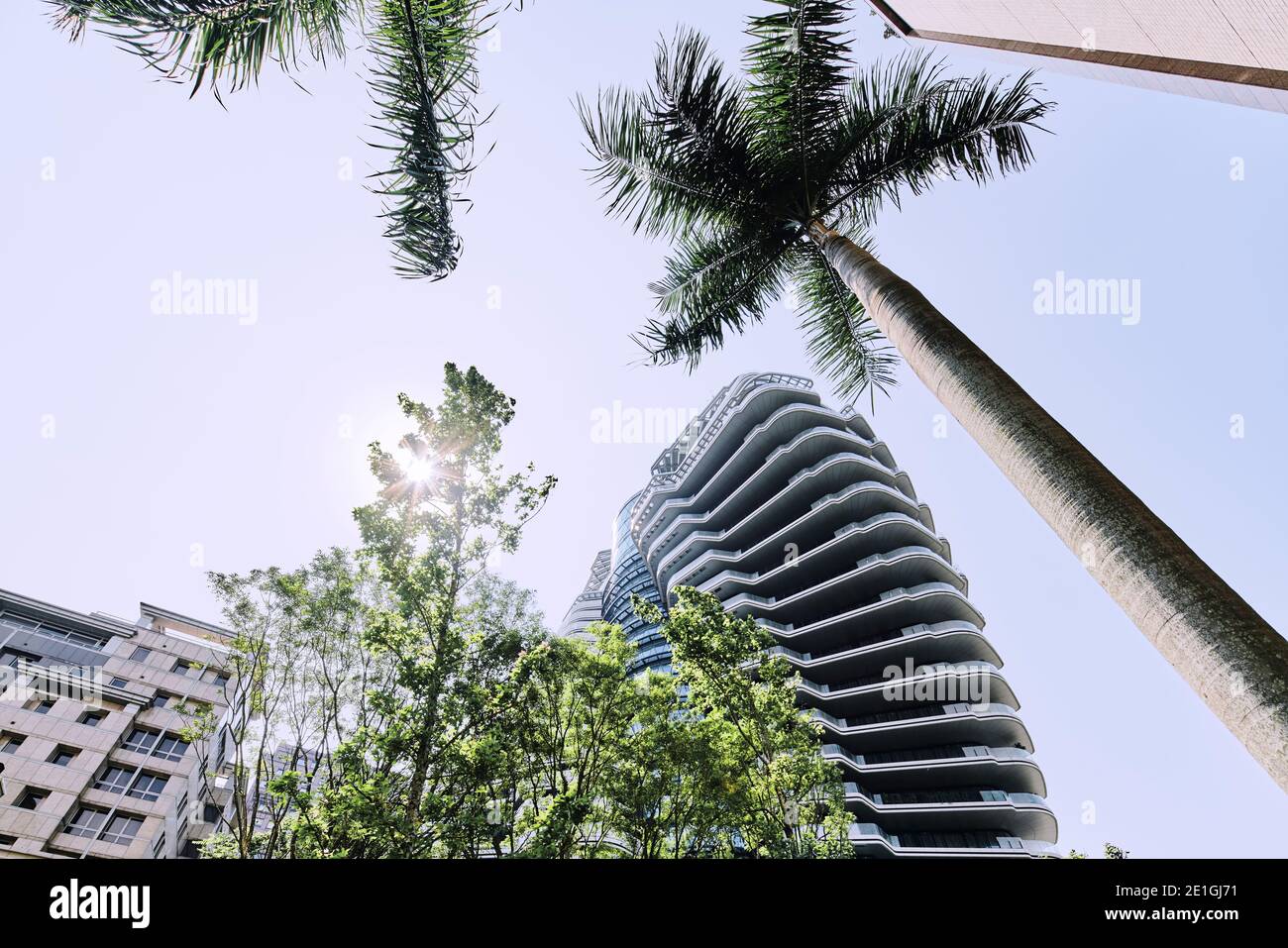 Exterior view of the Tao Zhu Yin Yuan Tower, or Agora Garden, a ...