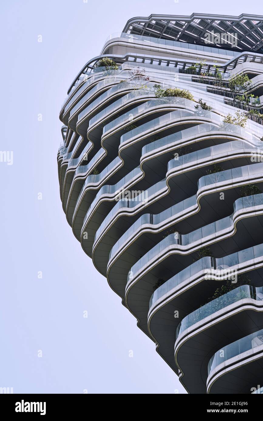 Exterior view of the Tao Zhu Yin Yuan Tower, or Agora Garden, a ...