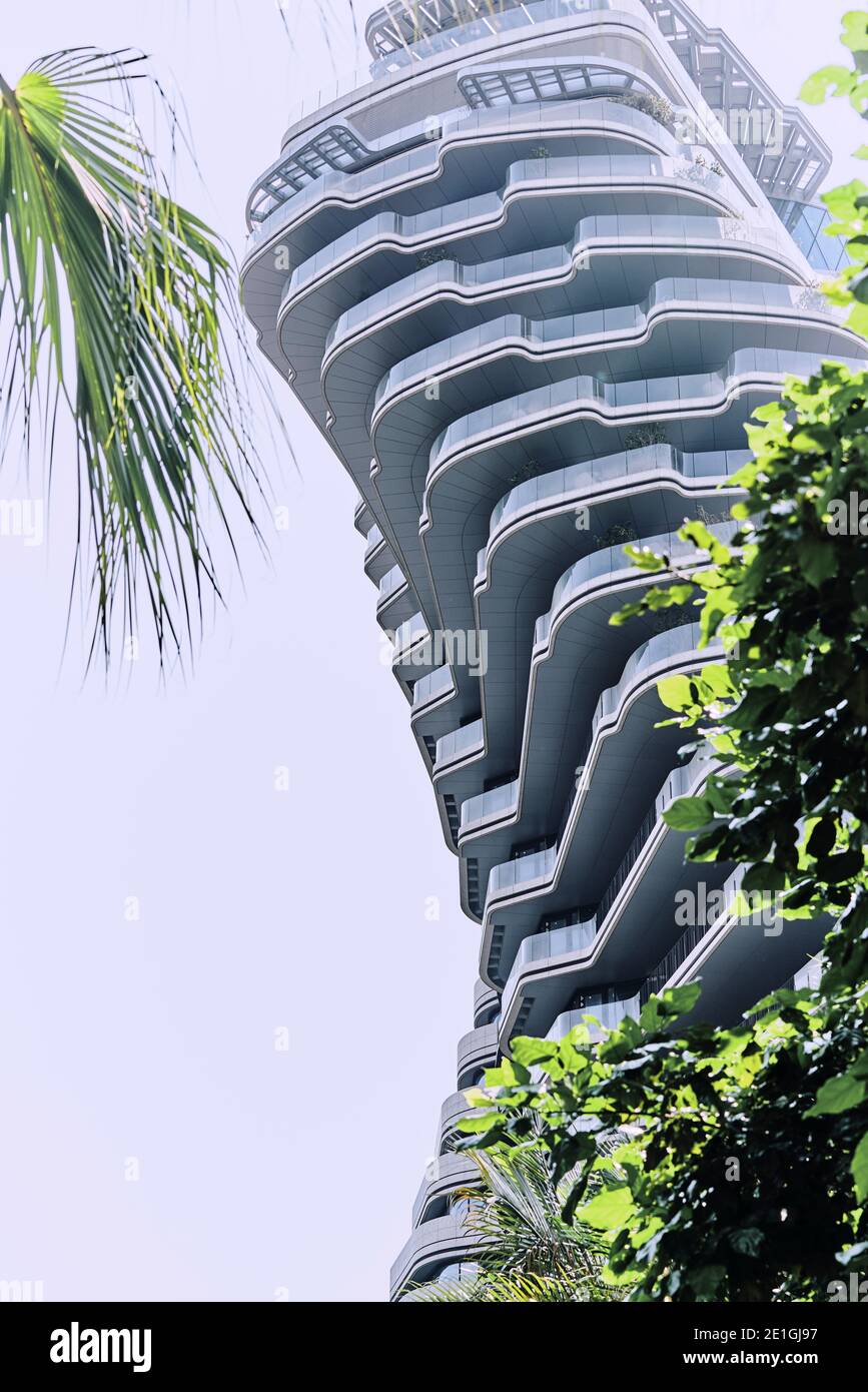 Exterior view of the Tao Zhu Yin Yuan Tower, or Agora Garden, a ...