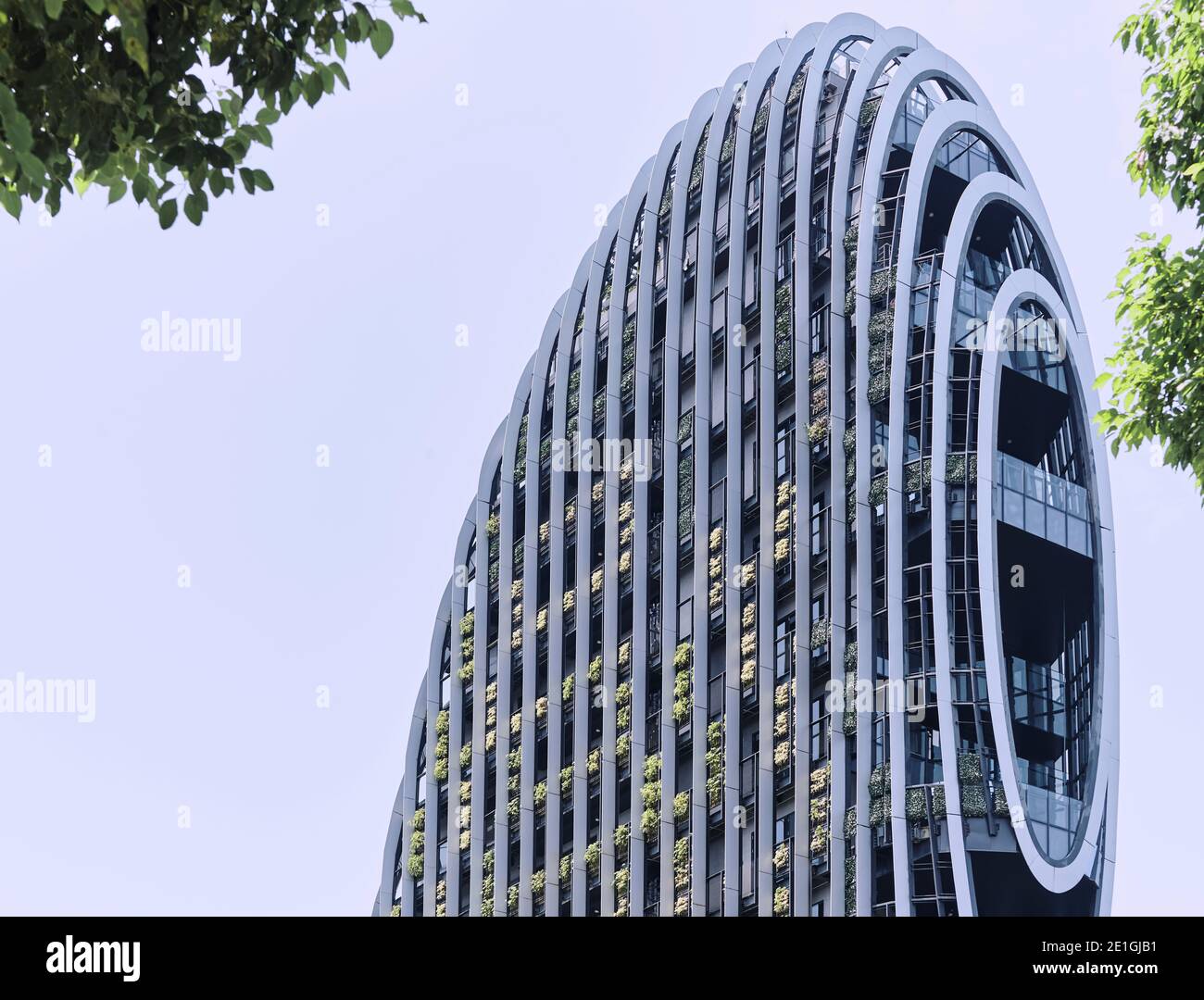 Exterior view of Le Architecture in Taipei, Taiwan, a sustainable, egg ...