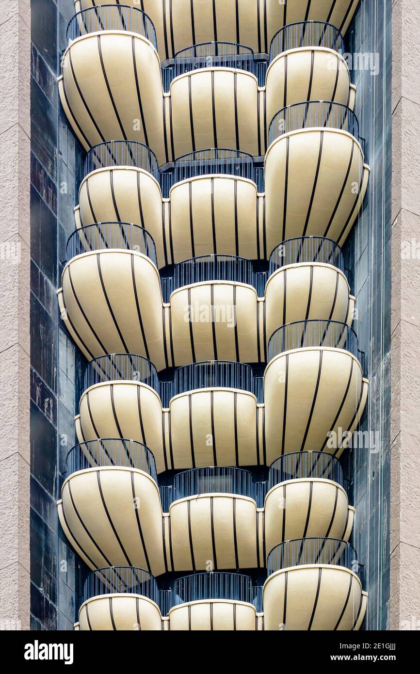 Exterior view of EDEN residential tower, a 20-storey concrete tower ...