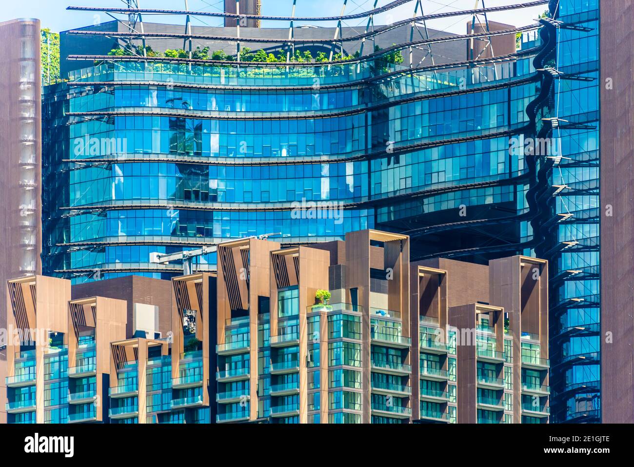 Exterior view of Marina One, a high-density mixed-use complex for the ...