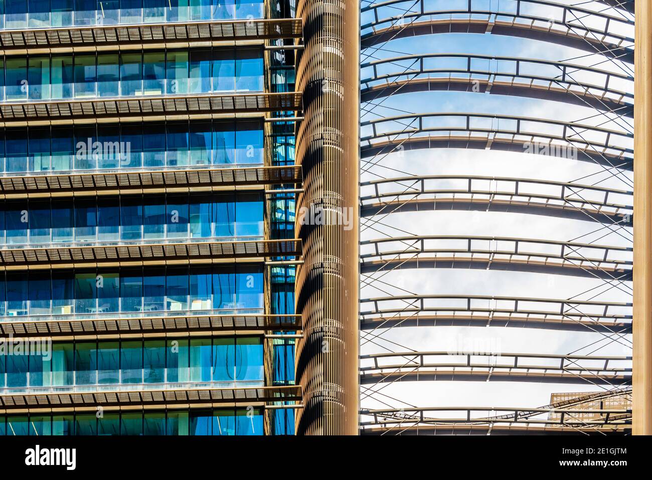 Exterior view of Marina One, a high-density mixed-use complex for the ...