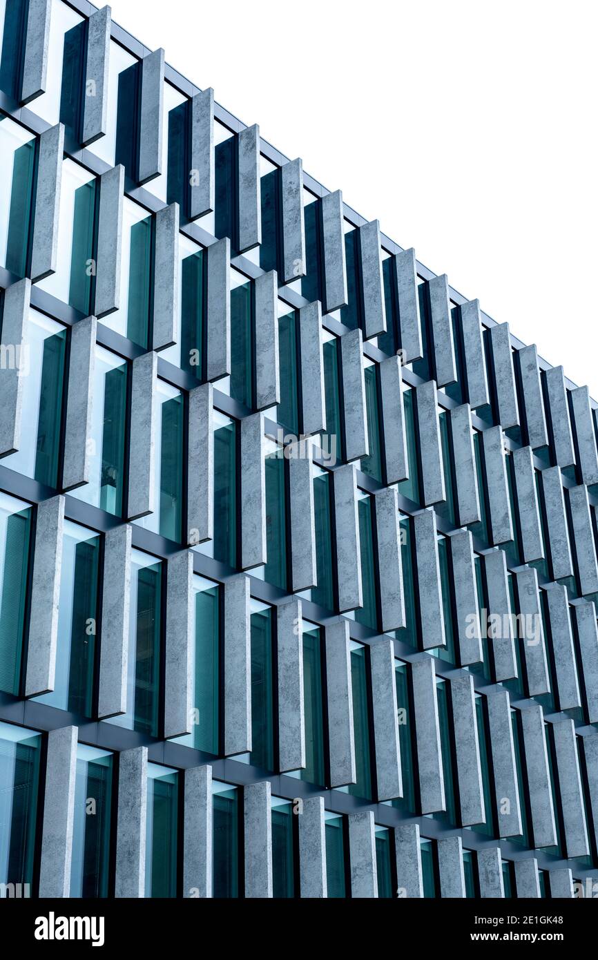 Glass facade of the Metropolitan office building on Pilsudski Square in ...